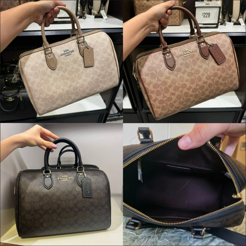 Coach Ladies Bag - CV959 Rowan Large Satchel Bag in Signature Coated ...