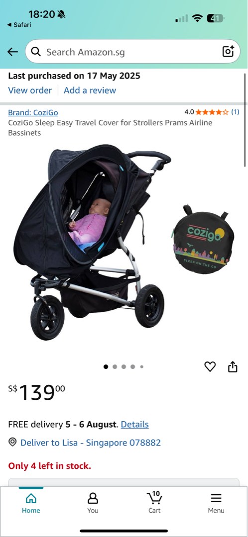 Cozigo Sleep Easy Travel Cover for Strollers, Bassinets, Babies & Kids ...