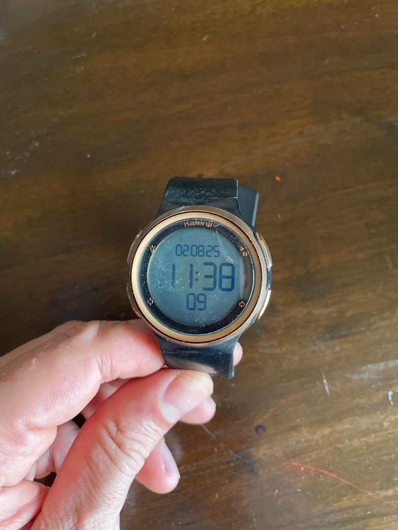 Decathlon Watch - Black and Gold, Luxury, Watches on Carousell