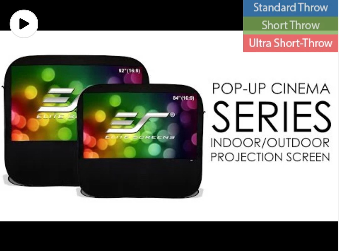 Projector Screen - Elite Screens Pop-up Cinema Screen, TV & Home ...