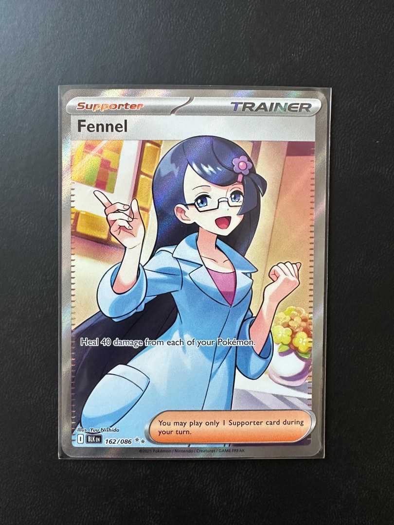 Fennel FA Full Art Trainer Pokemon Black Bolt, Hobbies & Toys, Toys & Games on Carousell