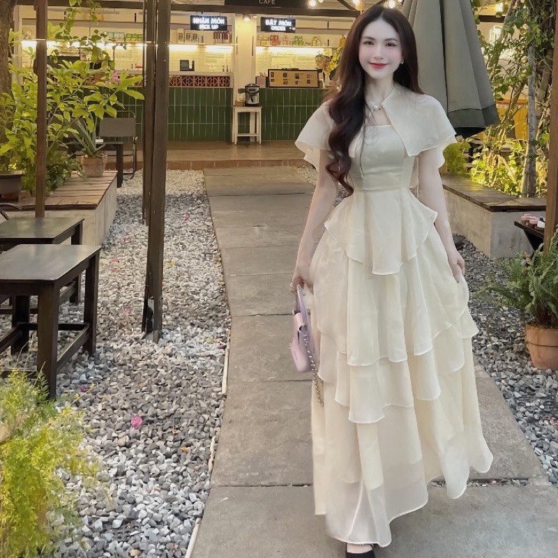 Graduation Formal Gown Dress Cream Color, Women's Fashion, Dresses ...