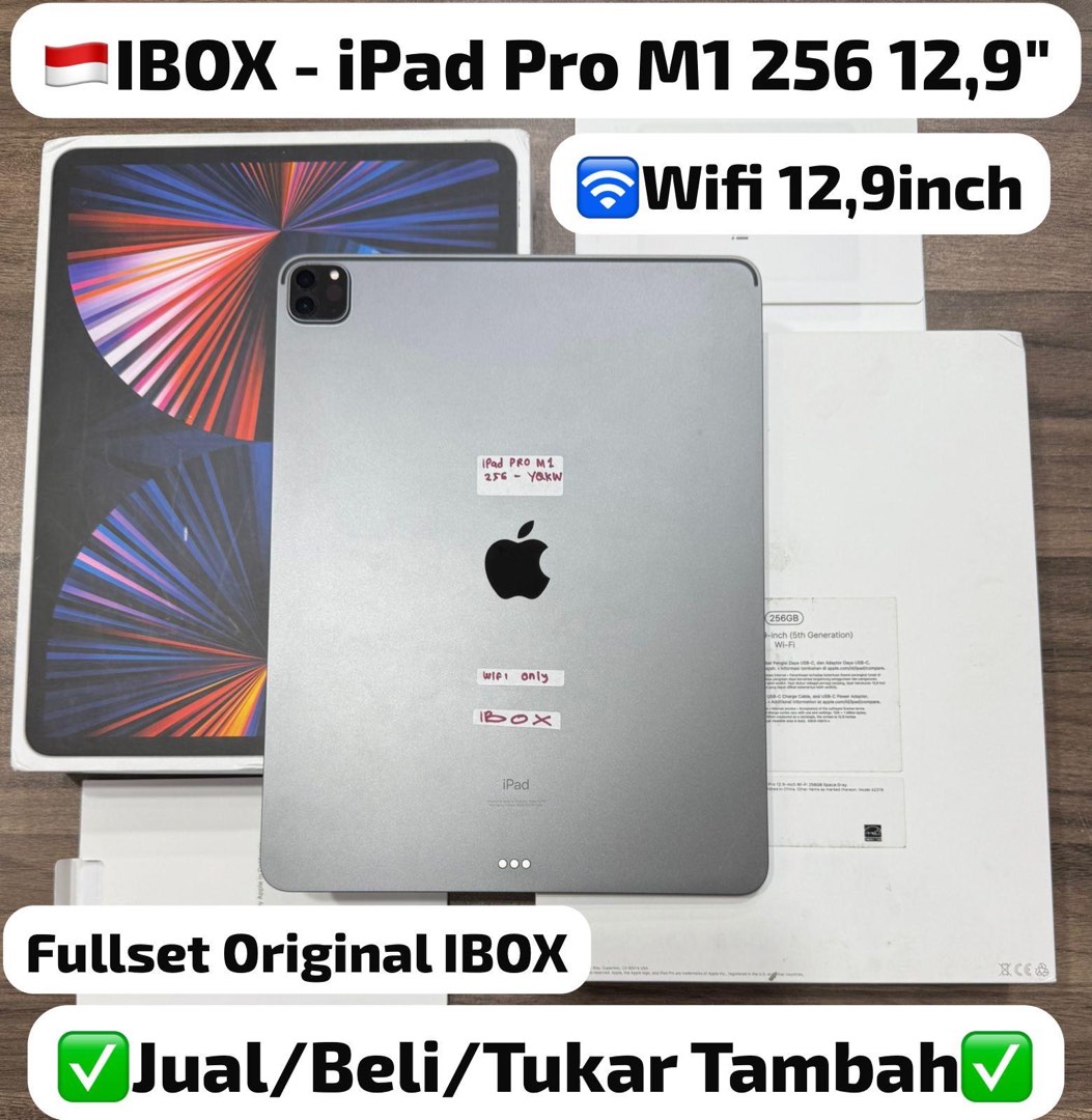 Ipad Pro M1 12,9 inch 256 Gb Space Gray Ibox, Telepon Seluler & Tablet ...