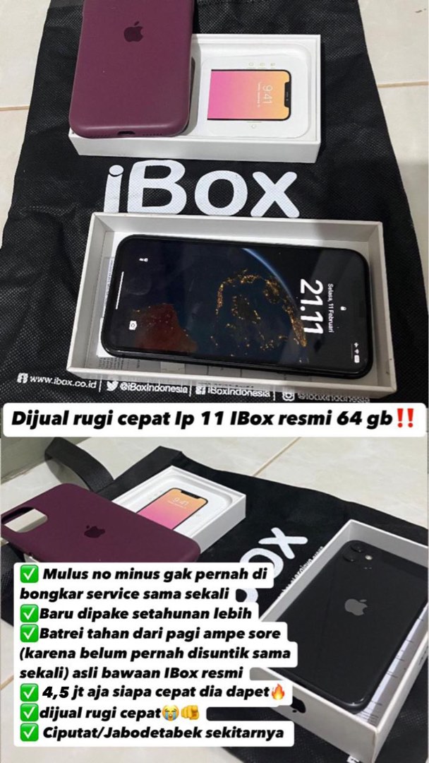 Iphone 11 Ibox Resmi Original (harga bisa nego), Telepon Seluler ...