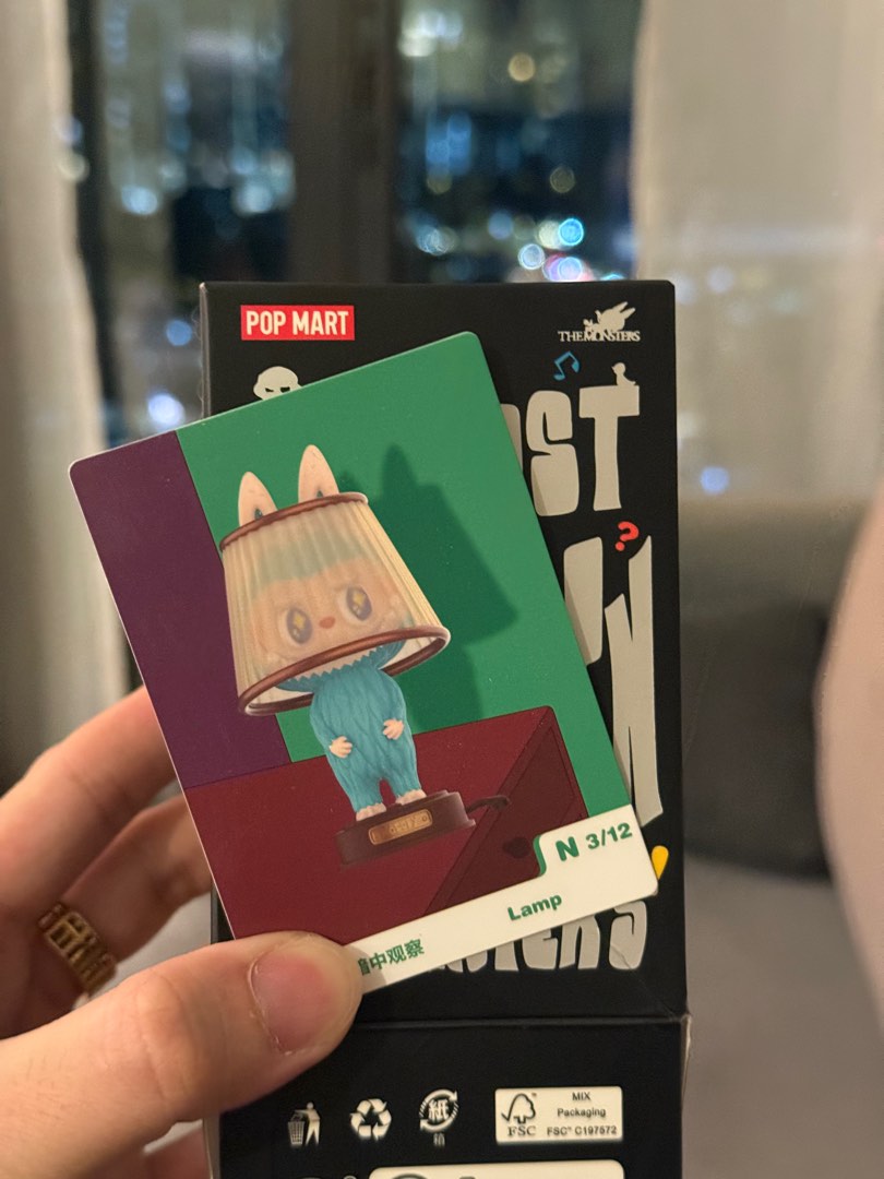 Labubu Almost Hidden (Lamp), Hobbies & Toys, Toys & Games on Carousell