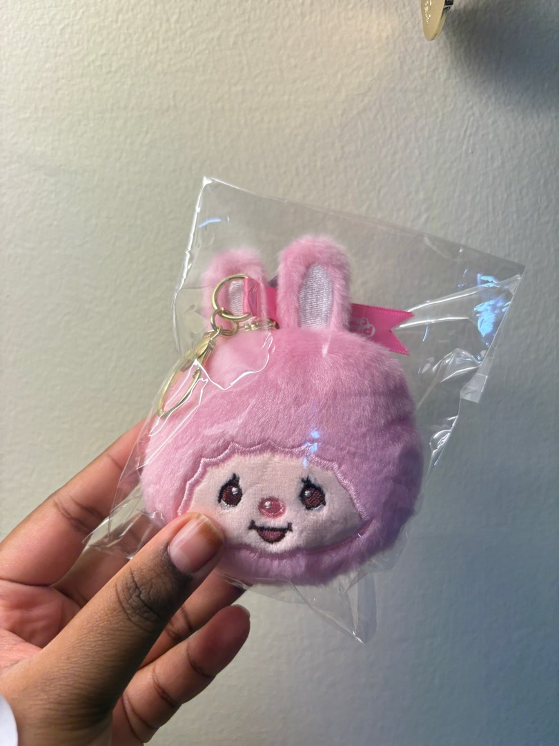 Monchhichi Pink Plushie Keychain, Hobbies & Toys, Toys & Games on Carousell