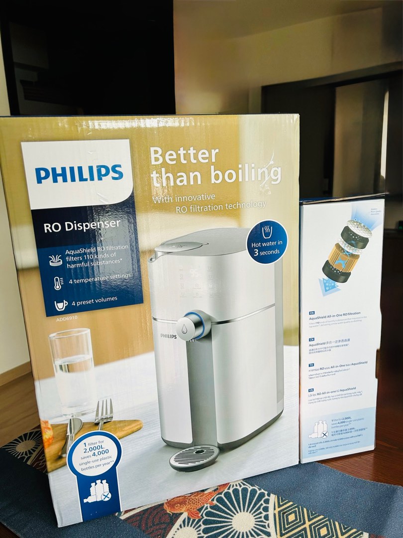 「全新 」PHILIPS 飛利浦 ADD6910/90 RO純淨飲水機 + 濾水芯一個, 家庭電器, 其他家庭電器 - Carousell