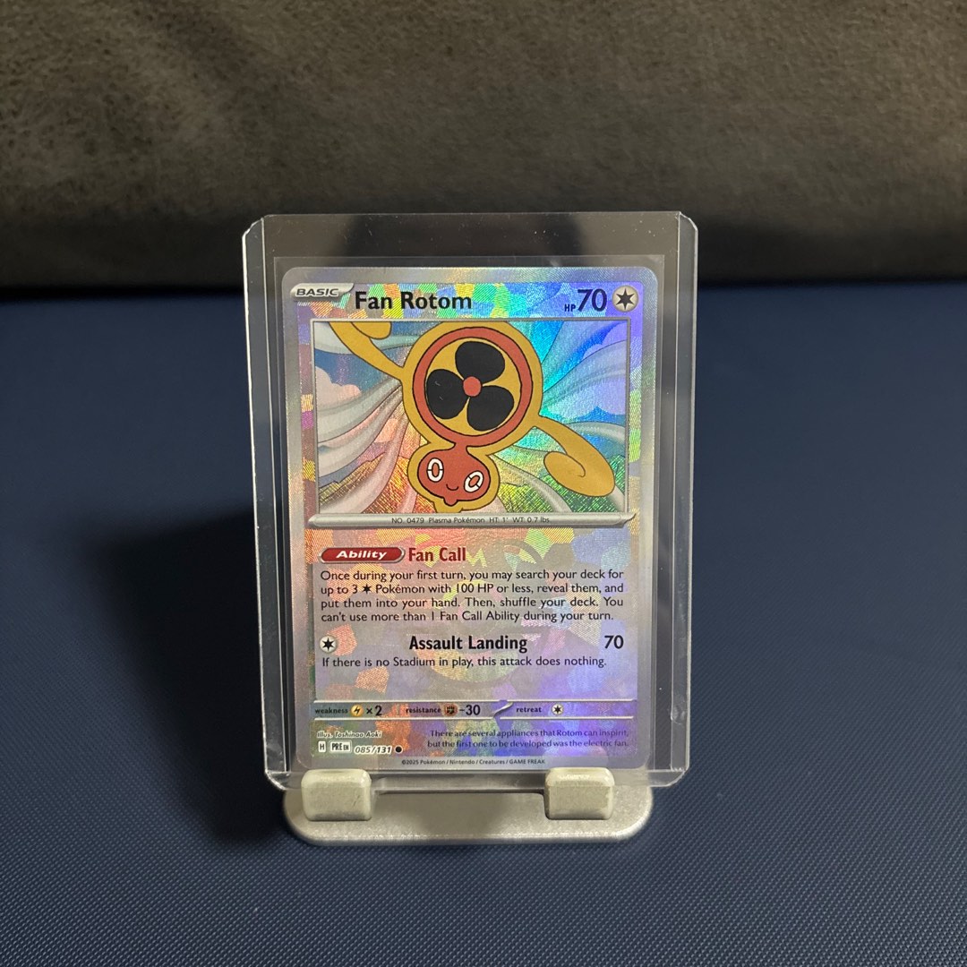 PRE Prismatic Evolutions Fan Rotom Master Ball #85, Hobbies & Toys ...