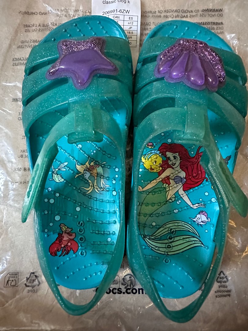 Preloved Sandal Crocs Mermaid Disney Edition Kids Original, Bayi & Anak ...