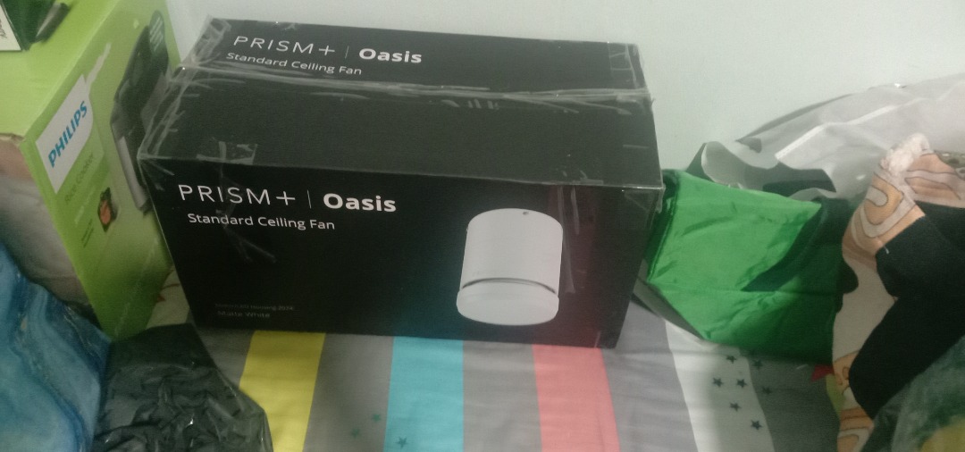 PRISM+ Oasis Standard Ceiling Fan empty box, Furniture & Home Living ...