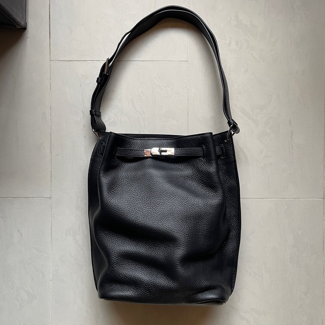 Rare 2009 vintage So Kelly black leather shoulder sling hand carry tote ...