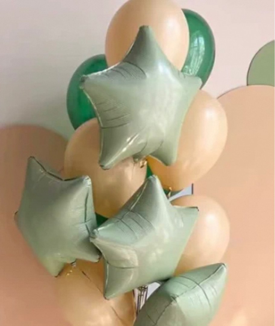 Sage Green Star Balloons, Hobbies & Toys, Occasions & Party Supplies on ...
