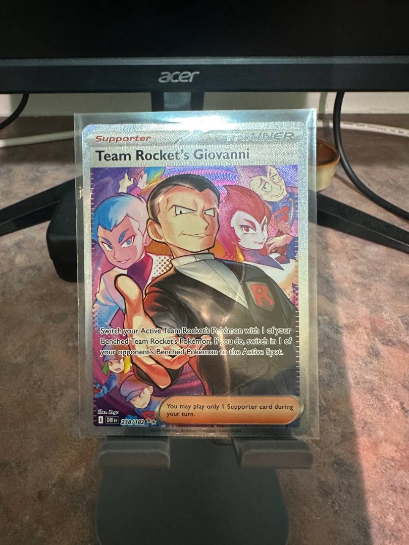 Team Rocket's Giovanni Trainer Card, Hobbies & Toys, Toys & Games on ...