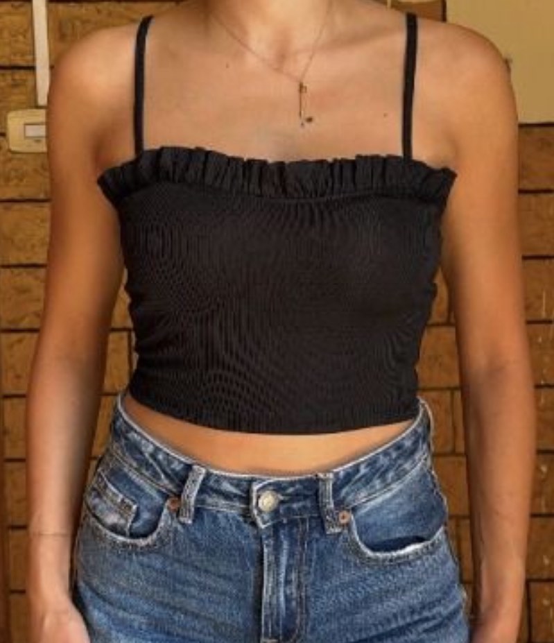 ZARA BLACK RIBBED TANKTOP HITAM SALE FROM 299‼️, Fesyen Wanita, Pakaian ...