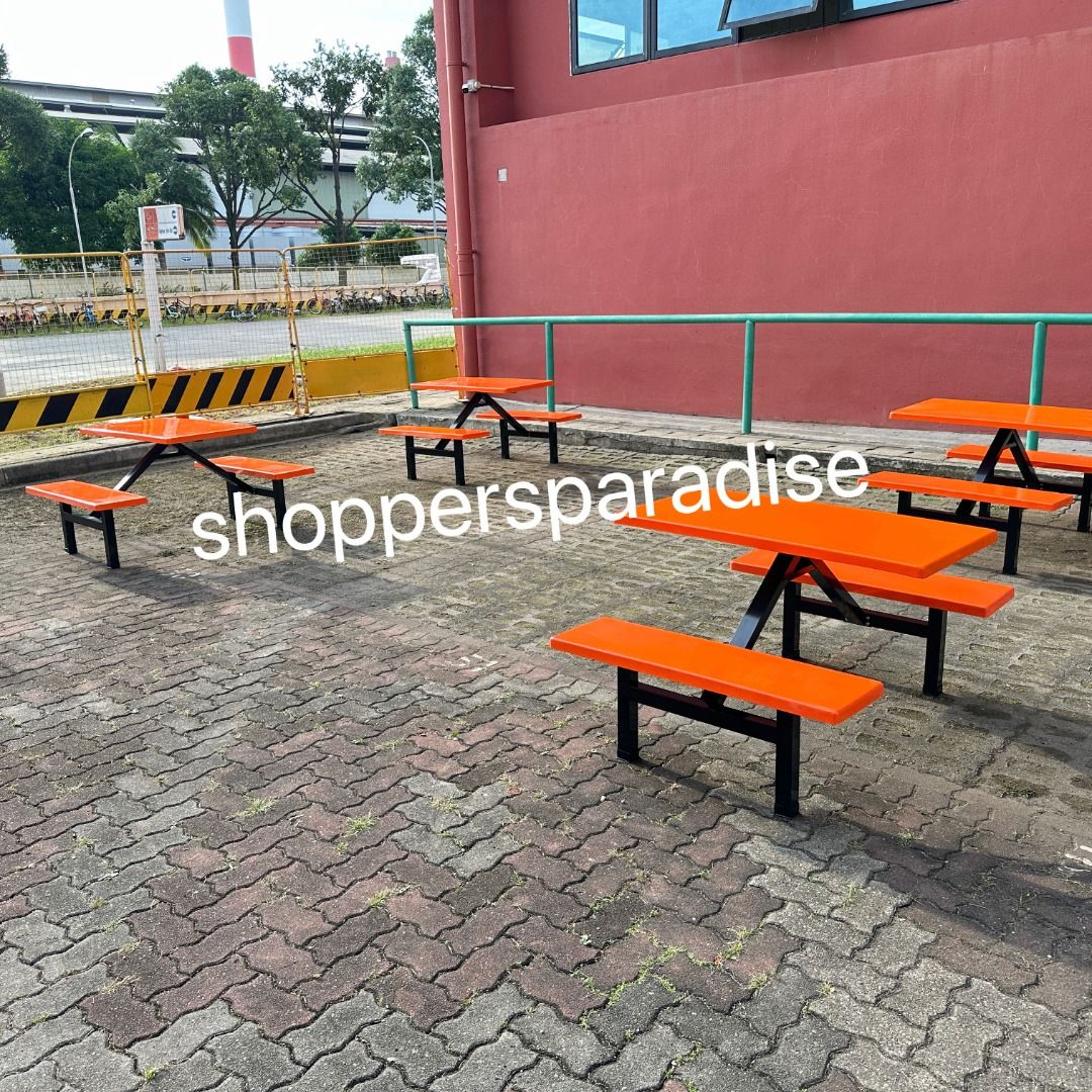 TSDT 00UAA - Fiberglass table + bench set, 1 Table + 2 Benches, canteen ...