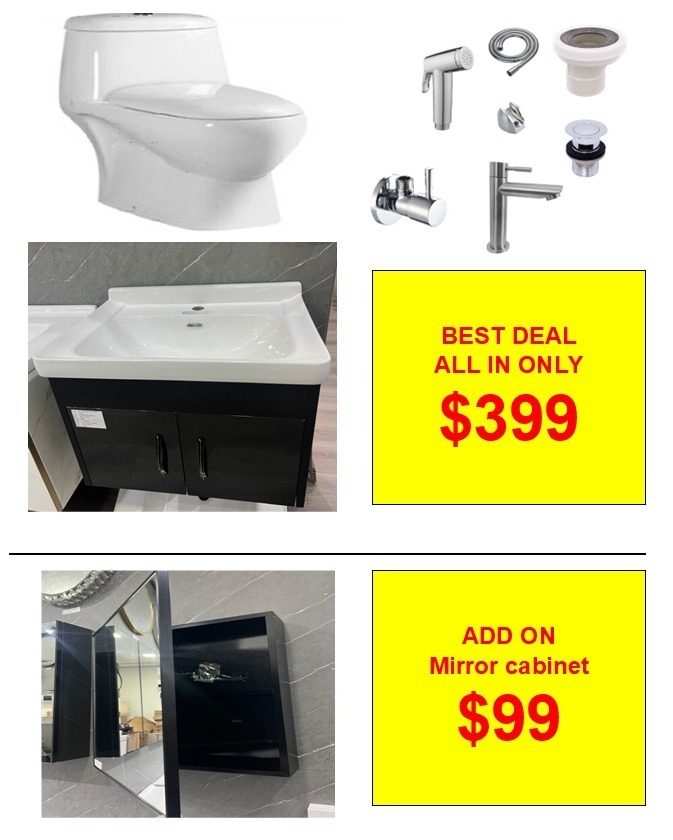 Bathroom Bundle set, Furniture & Home Living, Bathroom & Kitchen ...
