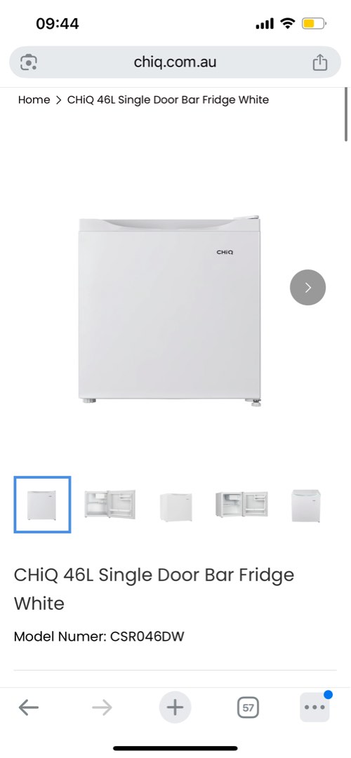 CHIQ 46L Mini Bar Fridge GREY, TV & Home Appliances, Kitchen Appliances ...