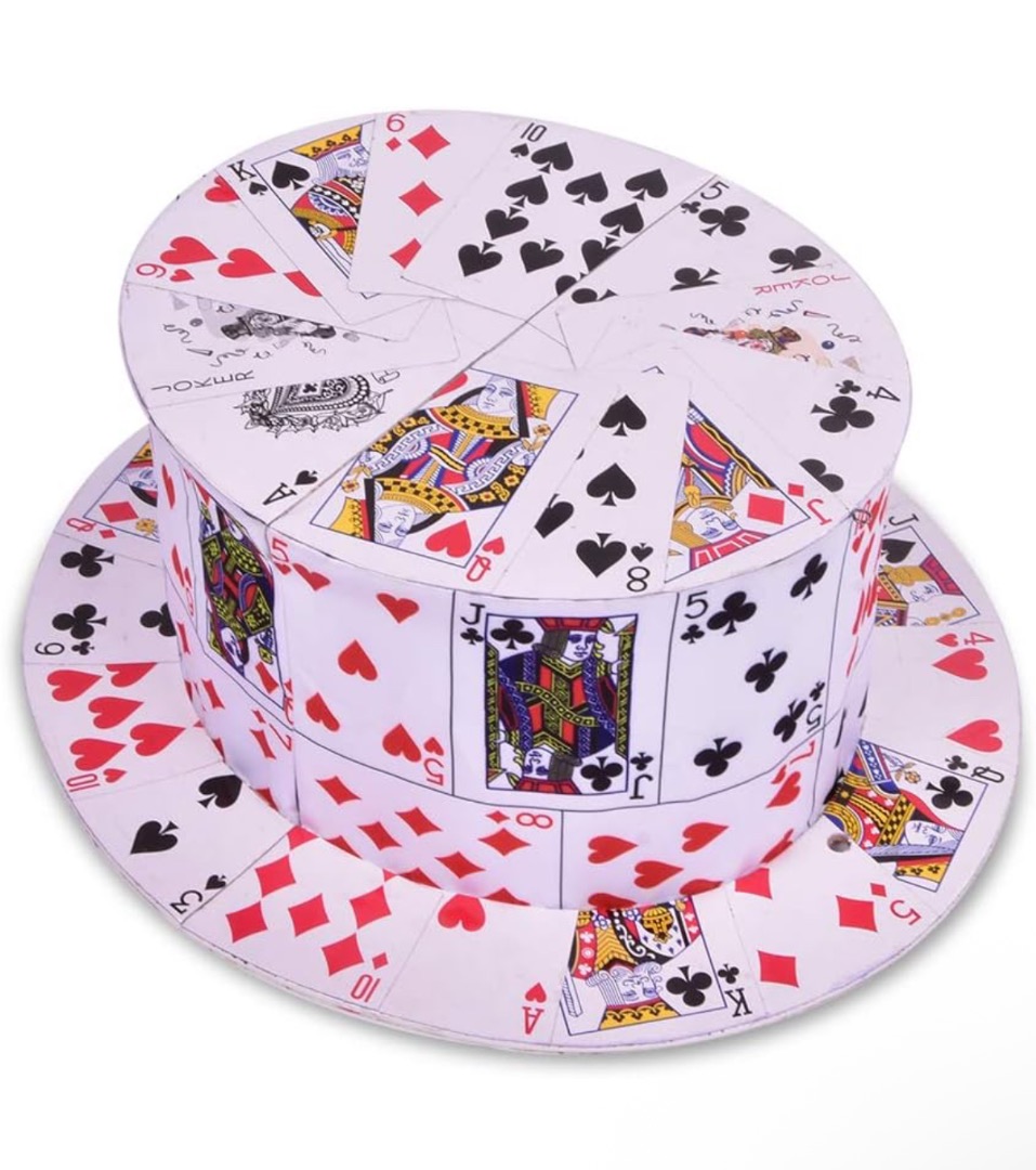 Folding Card Fan to Card Top Hat magician Spring Magic Tricks Stage ...