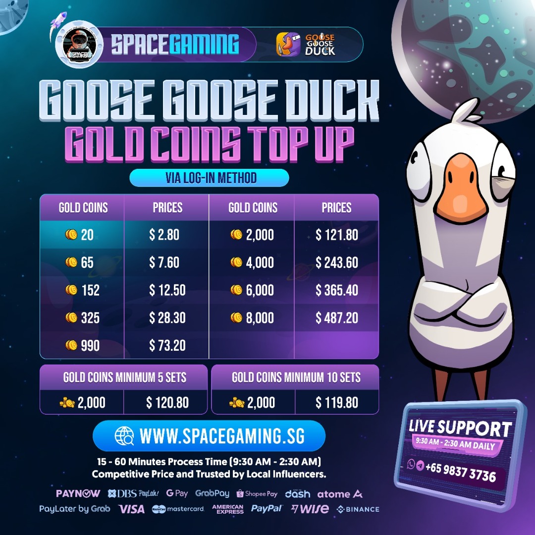 Goose Goose Duck Packages and Gold Coins Login Topup [Cheap, 3000 ...
