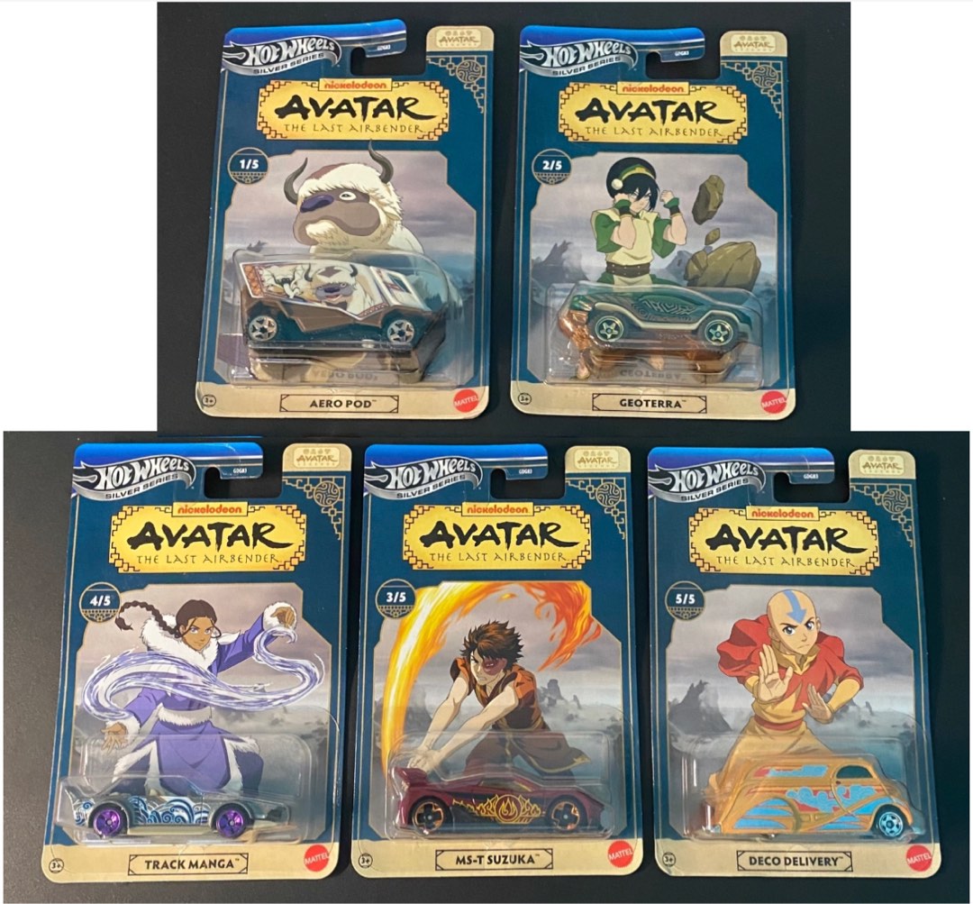 Hot wheels Avatar The last Airbender 1/5 Aero Pod - 2/5 Geoterra - 3/5 ...