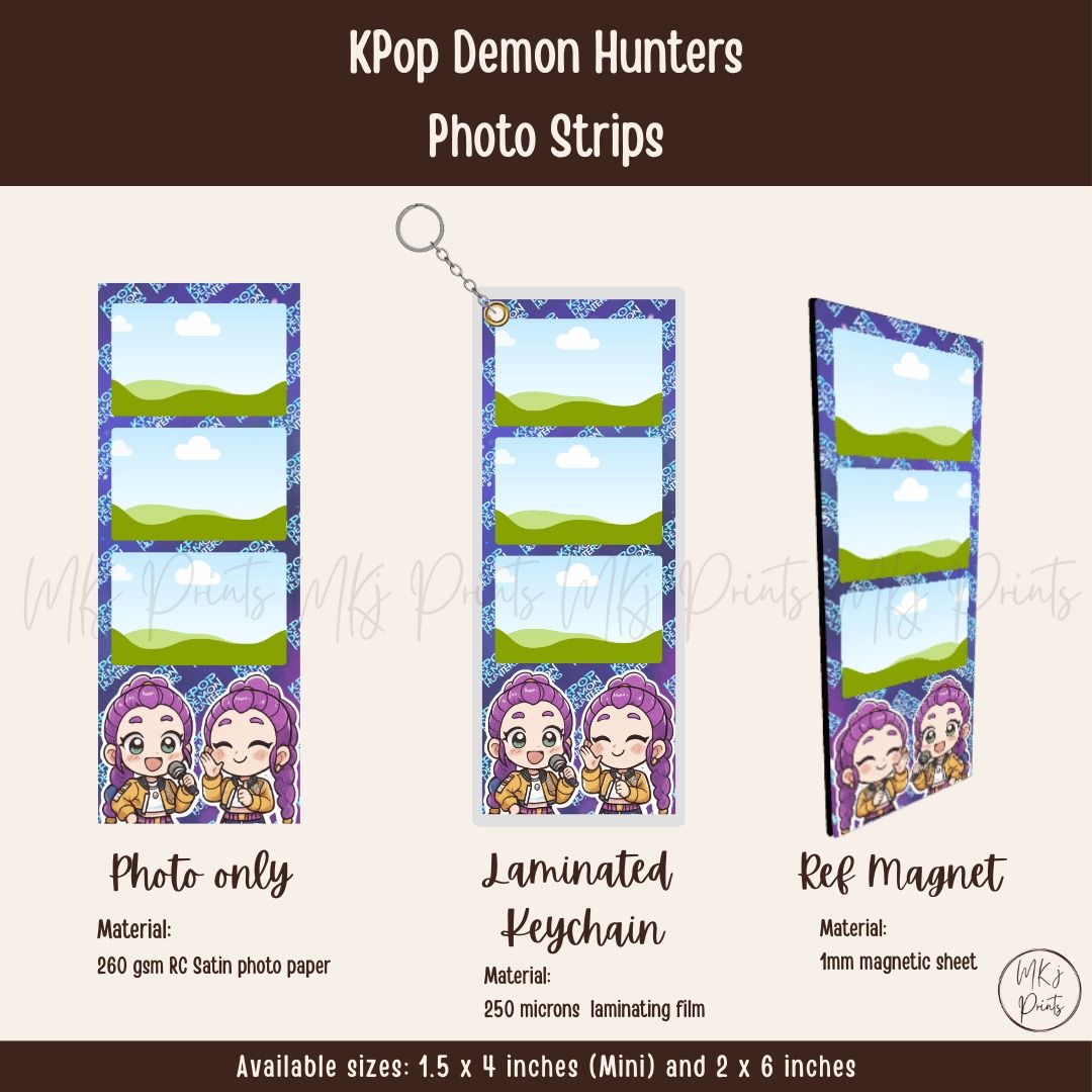 KPop Demon Hunters Photo Strips - Photo, Laminated Keychain or Ref ...