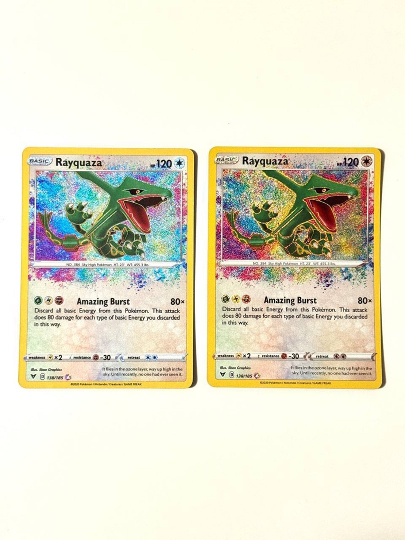 [VIVID VOLTAGE] Rayquaza Amazing Rare Pokemon Card, Hobbies & Toys ...