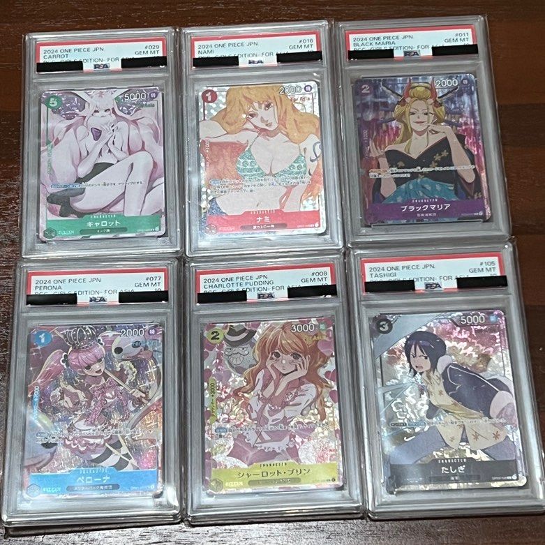 WTS One Piece Card Game TCG Girls Collection PSA 10 Sequential Slabs ...
