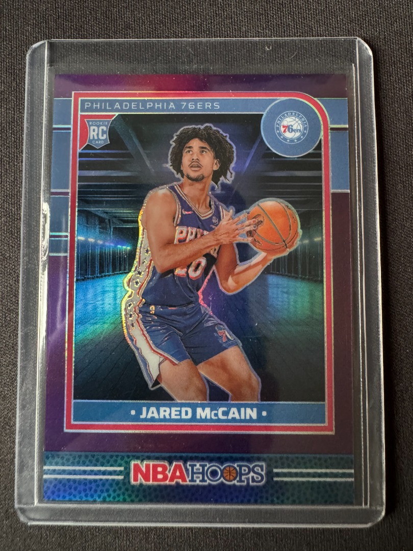 2024-25 Panini NBA Hoops Jared McCain Purple Prizms Premium RC 249/249 ...