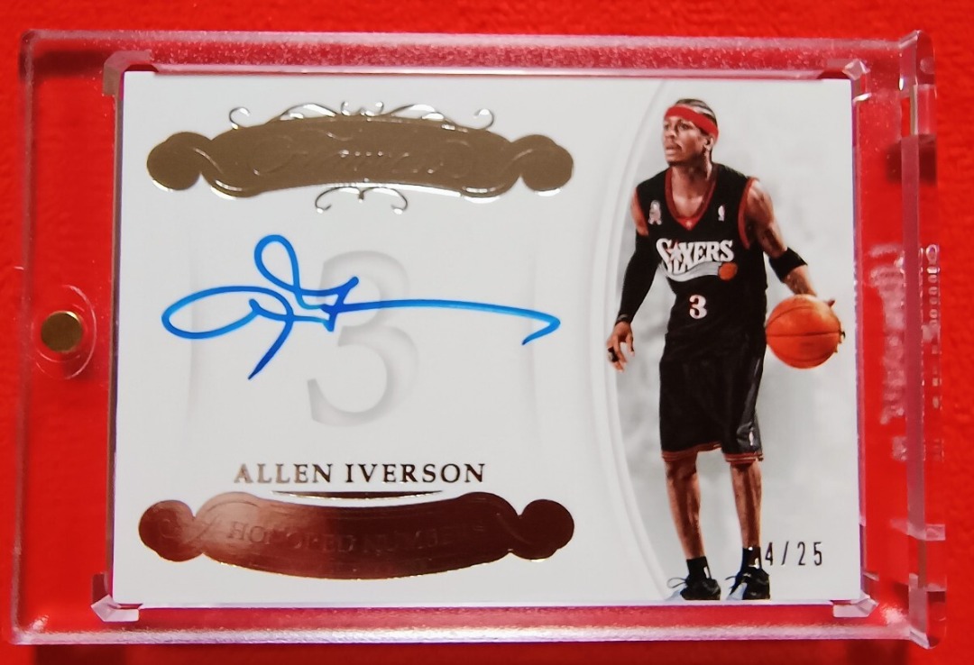 Allen Iverson Autograph Card /25, #HN-AI, Sports Equipment, Sports ...