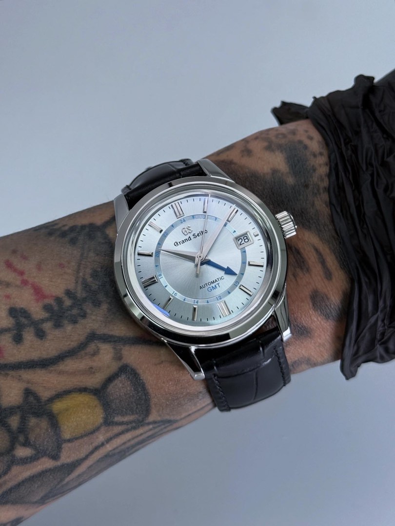 Custom Seiko Mod 39mm GS GMT Ice Blue SBGM v2 Automatic Watch, Men's ...