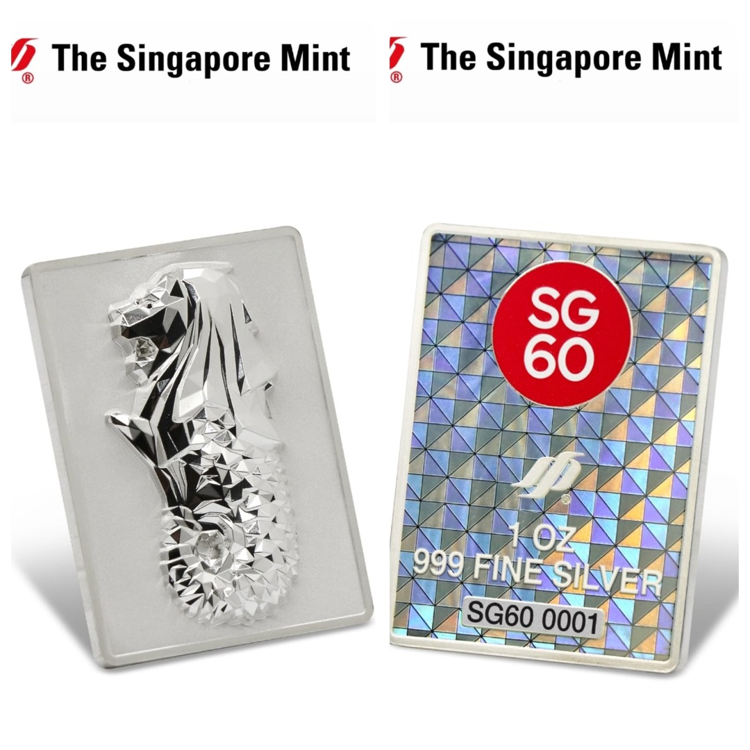Dazzling Merlion 1oz 999 Fine Silver Proof Ingot, Hobbies & Toys ...