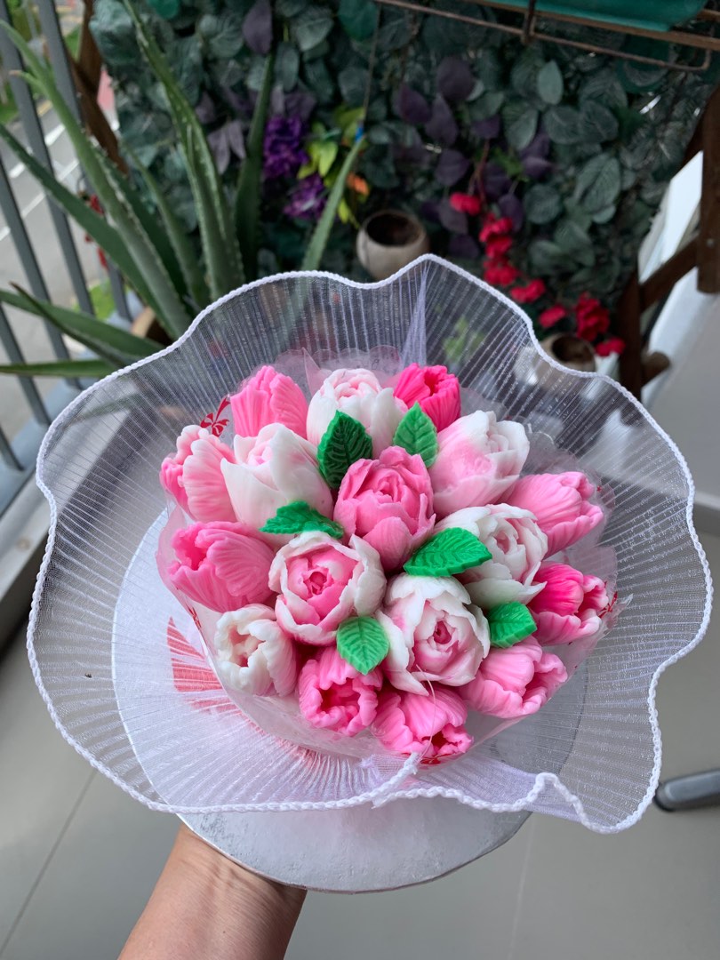 Flower Bouquet Agar Jelly Birthday cake, Food & Drinks, Homemade Bakes ...