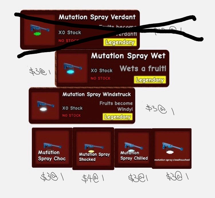 Grow a garden mutation spray, 興趣及遊戲, 玩具 & 遊戲類 - Carousell