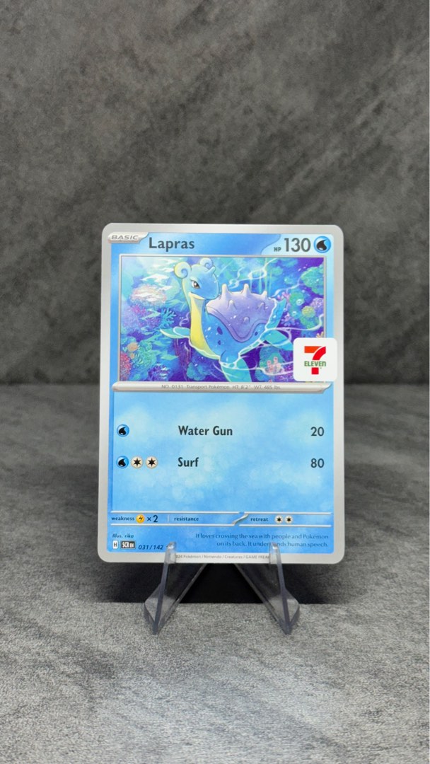 Lapras #031/142 (7-Eleven), Hobbies & Toys, Toys & Games on Carousell