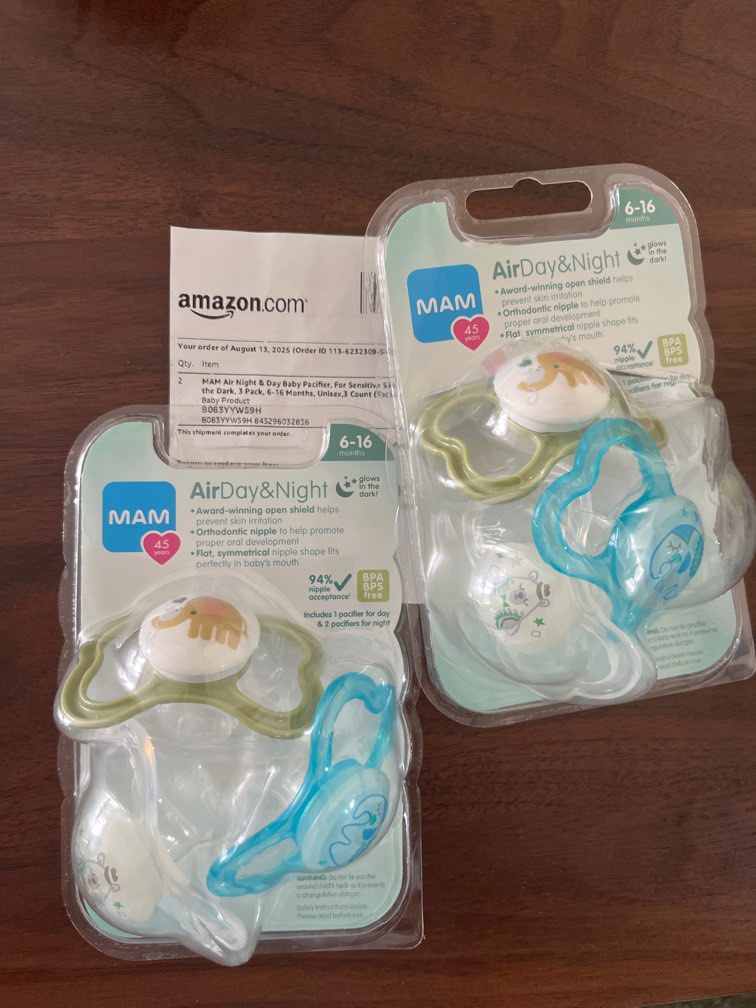 MAM air pacifiers day and night pack of 3, Babies & Kids, Nursing ...