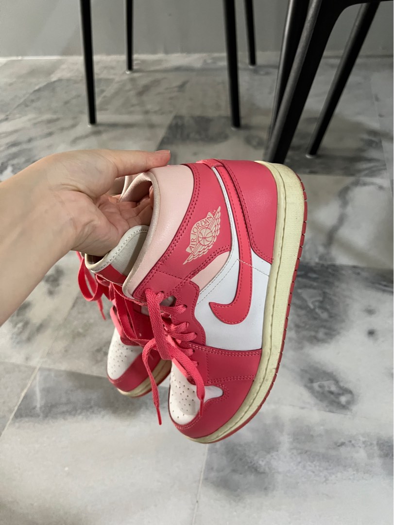 Nike Air Jordan 1 Mid 'Strawberries and Cream' (Womens), Women's ...