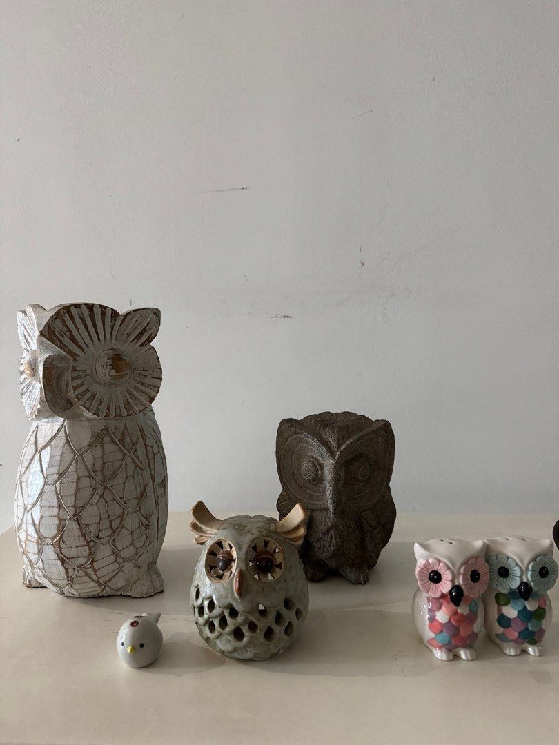 Owl deco collection [Full set], Furniture & Home Living, Home Decor ...