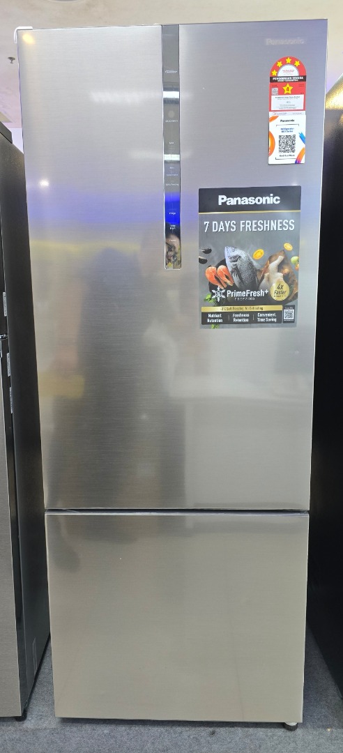 Panasonic 2 Door Fridge Econavi Inverter Glossy Prime Fresh+ G465L ...