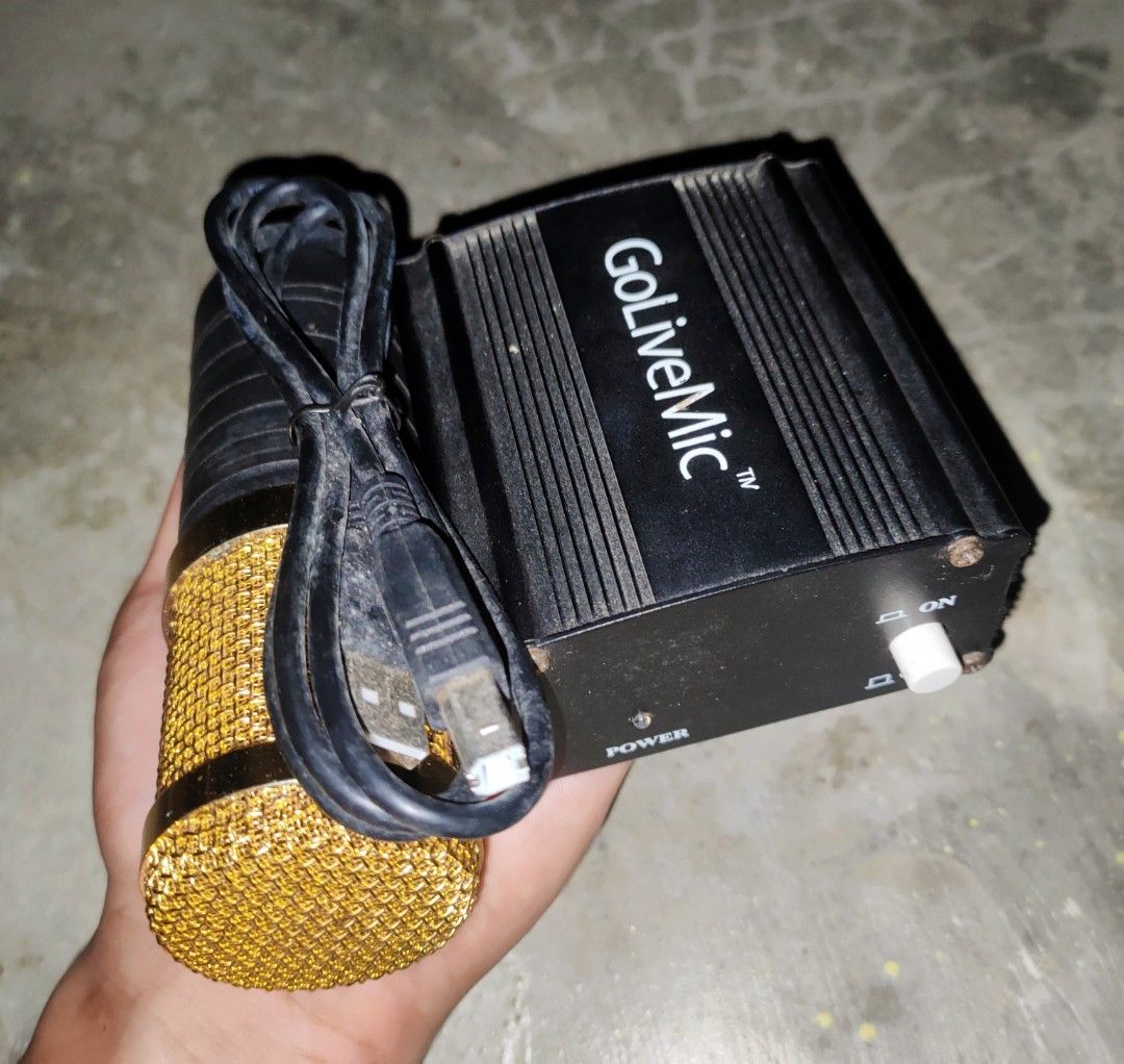 phantom Power 48v + Mic Bm800, Audio, Microphones on Carousell