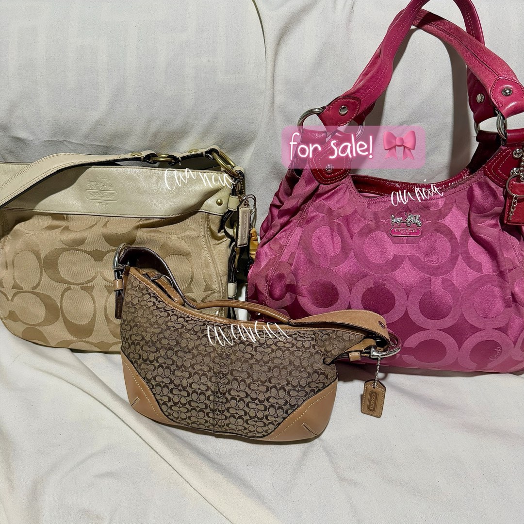 (currently hearing higher offers) pink vintage coach madison maggie ...
