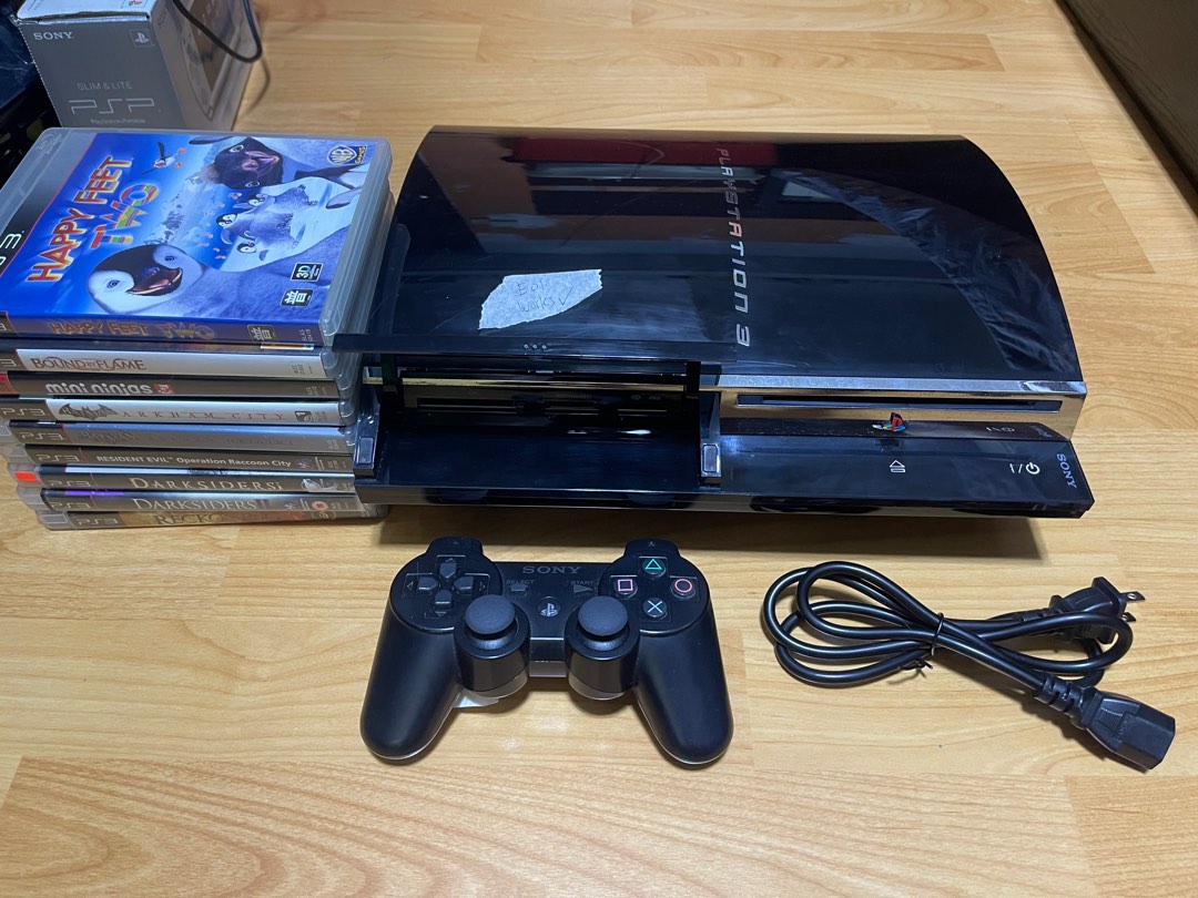 PS3 Fat CECHE01 80GB BC Model NTSC U/C Playstation With 9 Games, Video ...