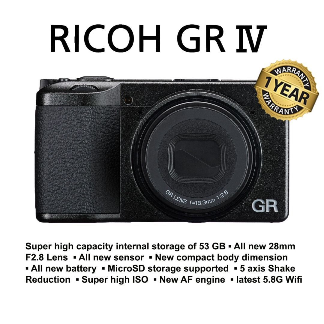 Ricoh GR IV Black Kit|GR4|GRIV|griv|GR IV, Photography, Cameras on Carousell