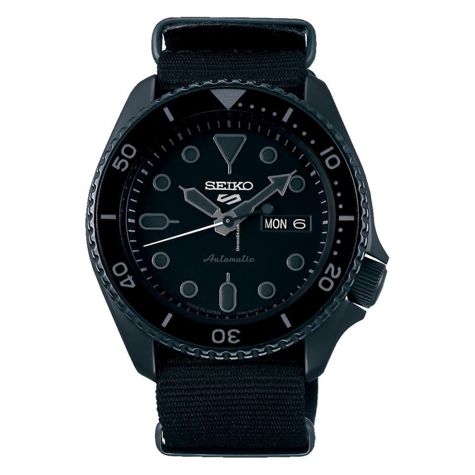 Seiko 5 Sports Stealth Blackout SBSA025/SRPD79J1 (JDM), Men's Fashion ...