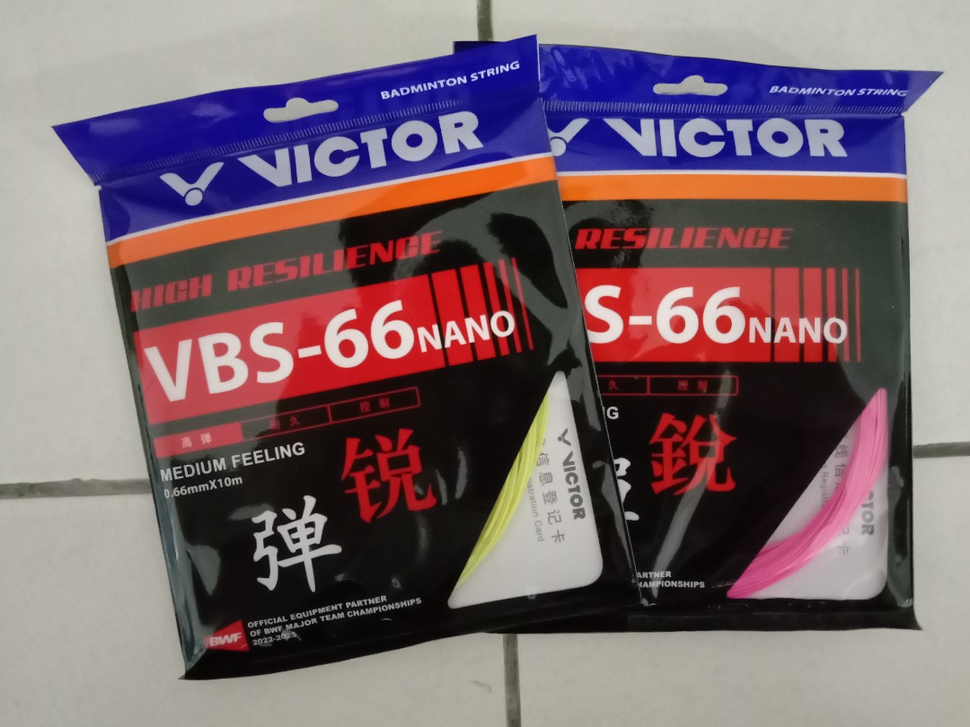 Victor VBS-66 Nano Badminton Stringing, Sports Equipment, Sports ...