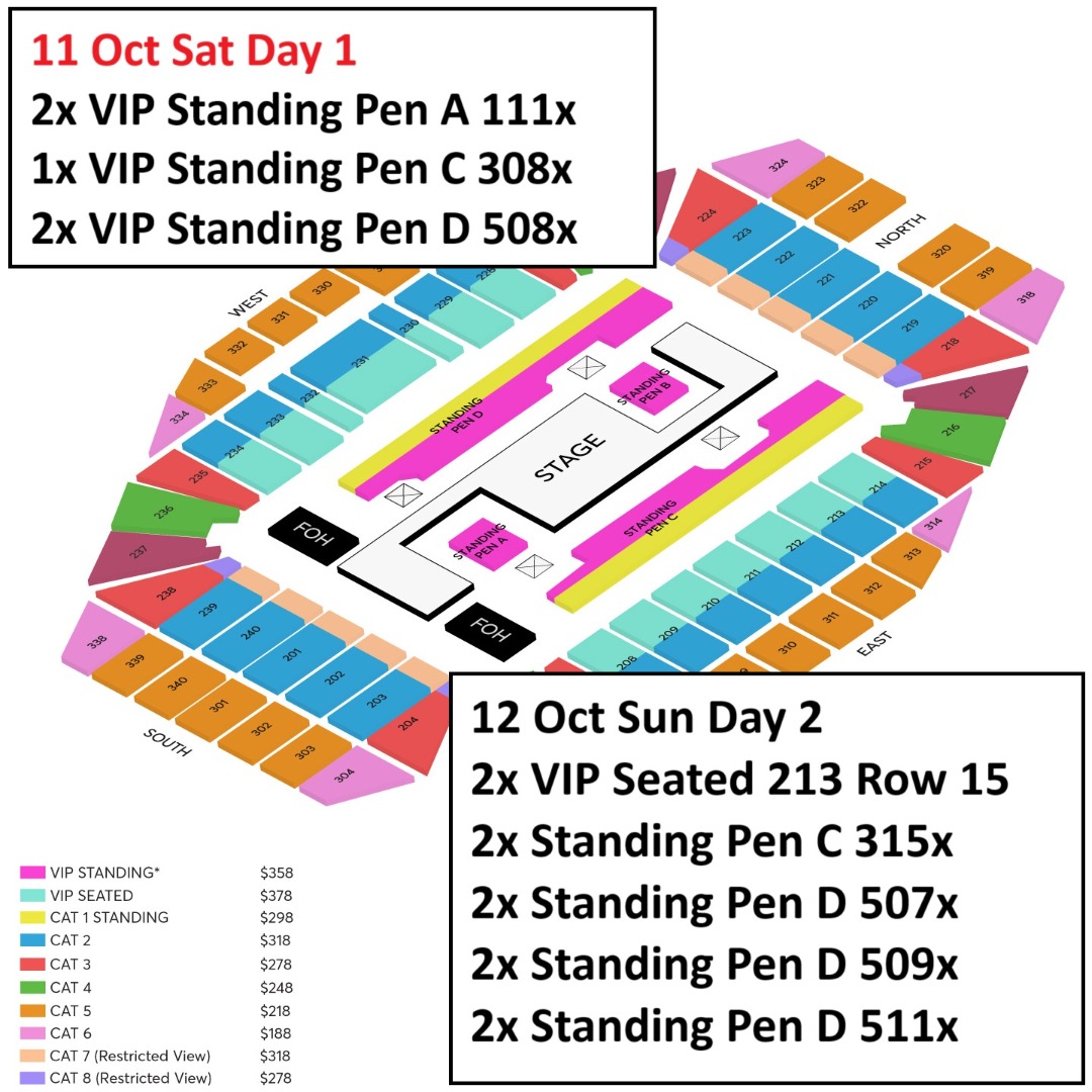 WTS TWICE VIP STANDING PEN A THIS IS FOR WORLD TOUR SINGAPORE CONCERT ...