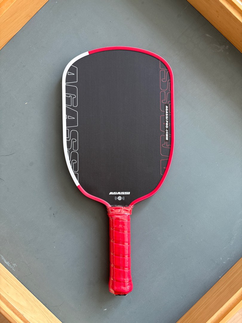 Agassi Pro 14mm Pickleball Paddle Bat Racket, Sports Equipment, Sports ...