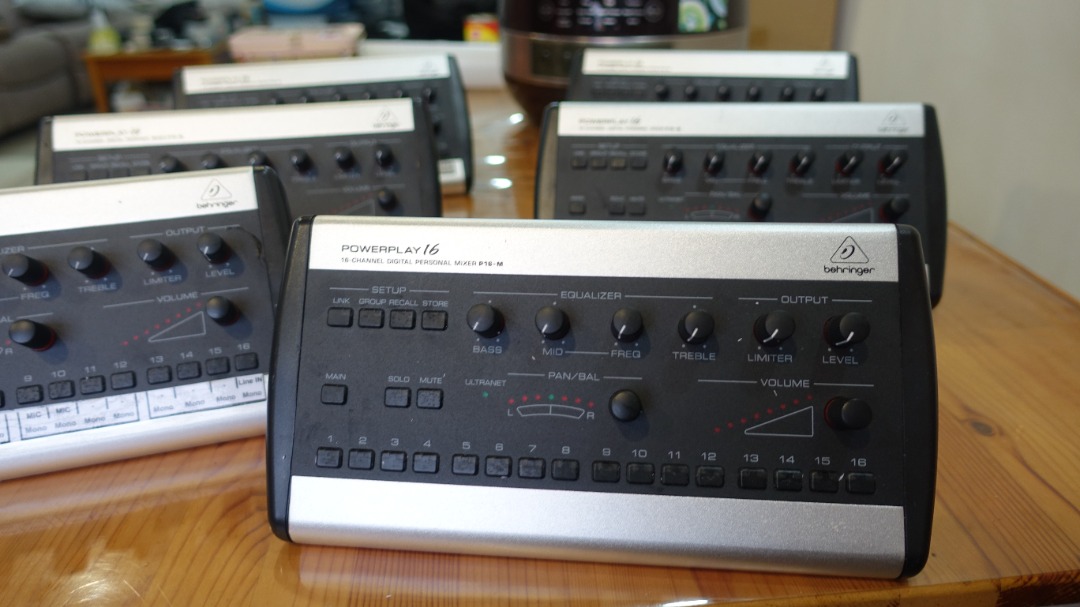 Behringer Powerplay P16-M Personal Monitor Mixer - 6 Sets - Taggies ...