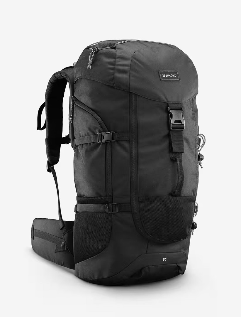 Forclaz 50L Hiking Backpack - Black, Men's Fashion, Bags, Backpacks on ...