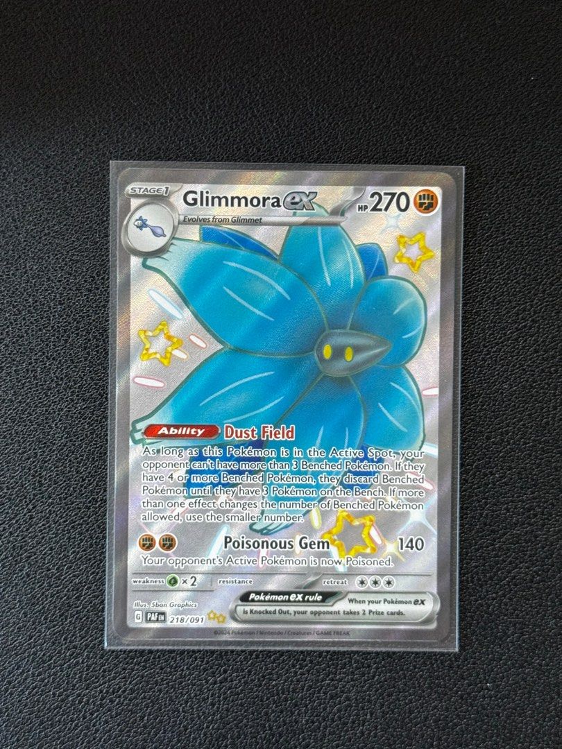 Shiny Glimmora EX Full Art #218/091 Paldean Fates - Pokemon TCG Card ...
