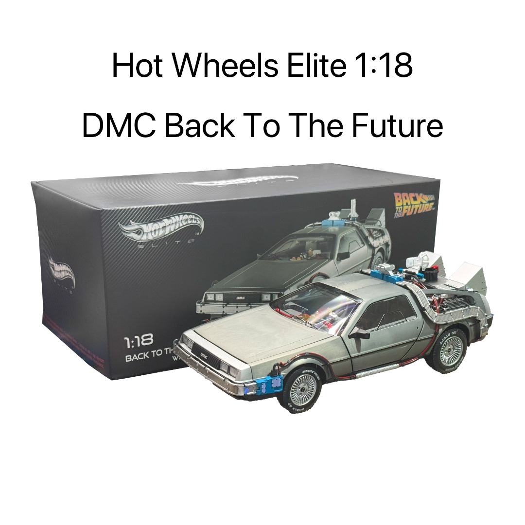 Hot Wheels Elite 1:18 DMC Back to the Future, 興趣及遊戲, 玩具 & 遊戲類 - Carousell